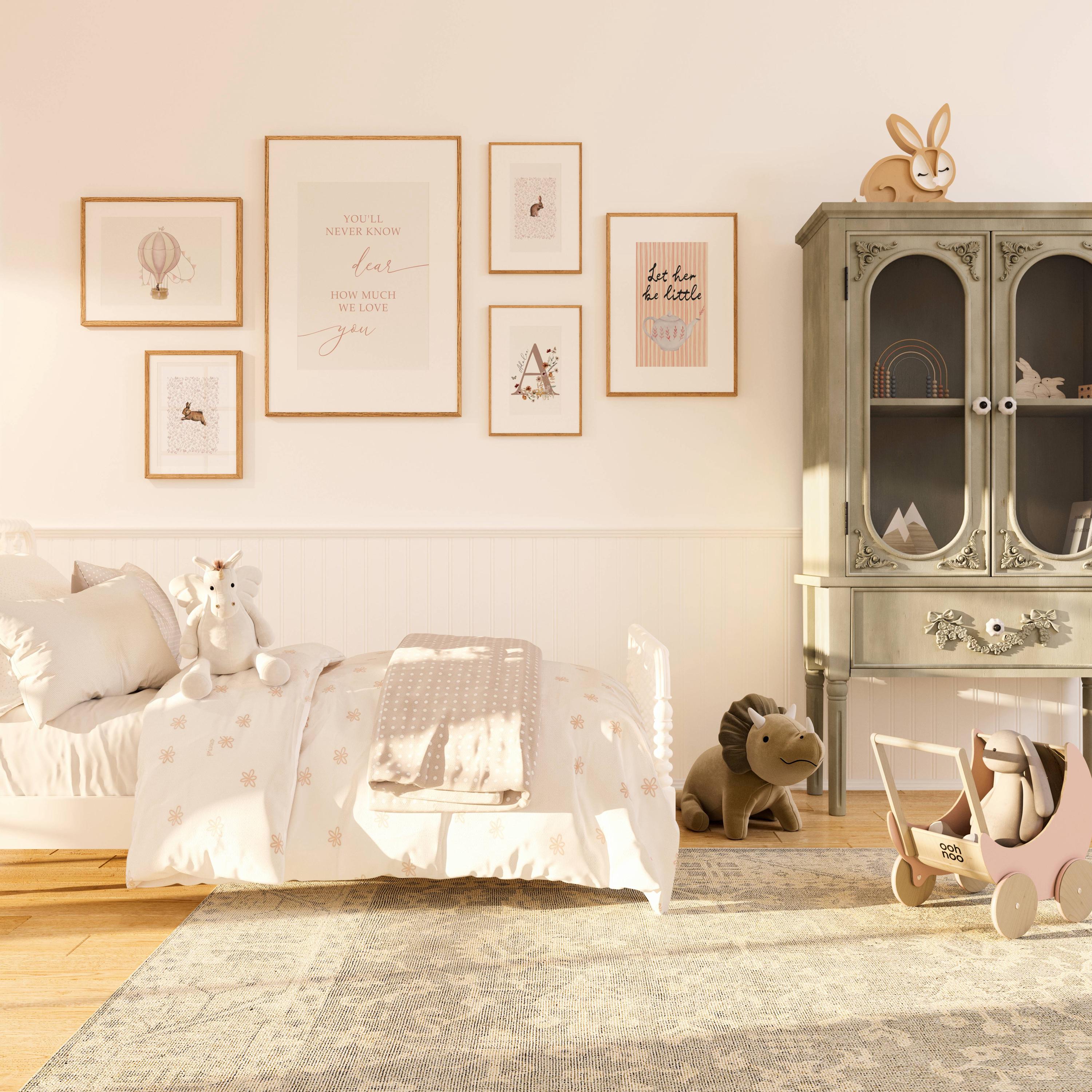 You'll Never Know Dear How Much We Love You Print, Girls Nursery Print ...
