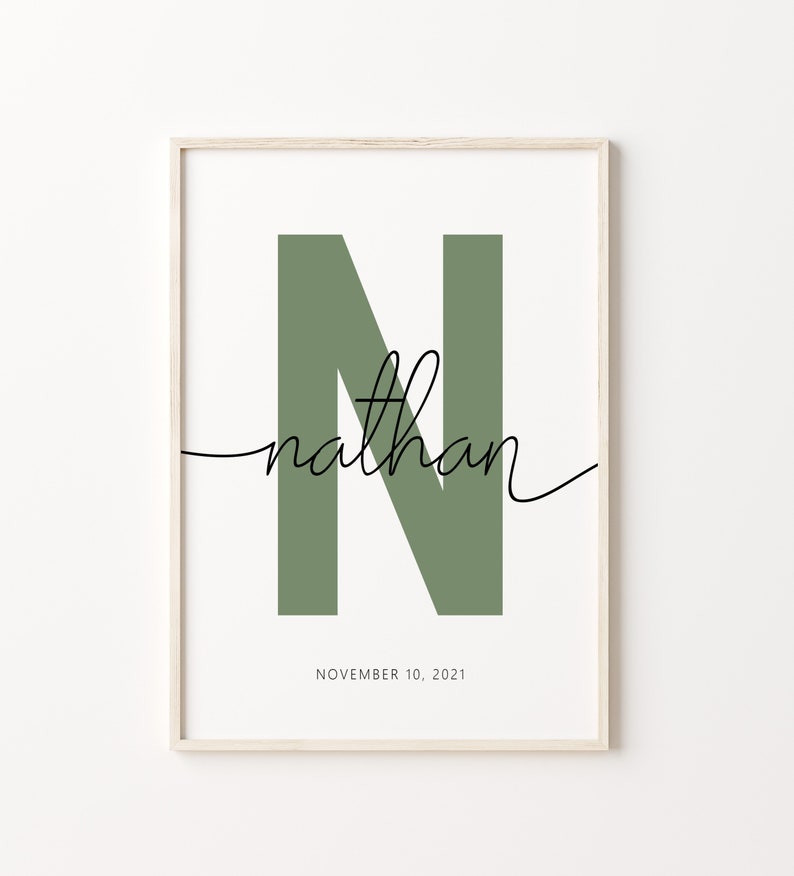 Custom Initial Print Name Printable Personalized Name Print - Etsy