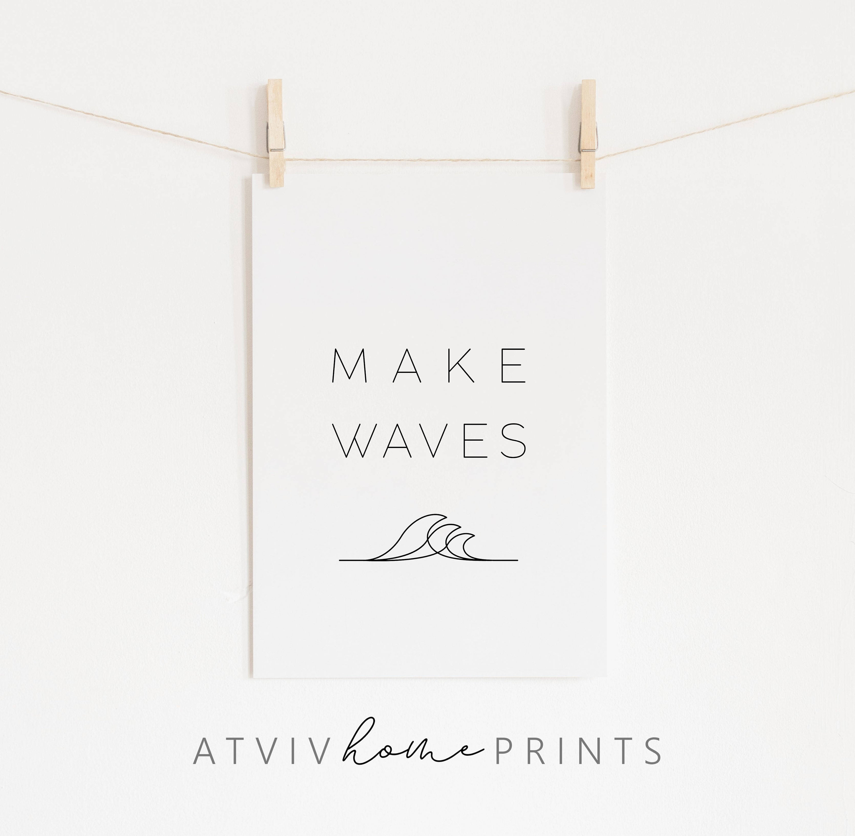Make Waves Make Waves Print Wave Print Waves Print | Etsy