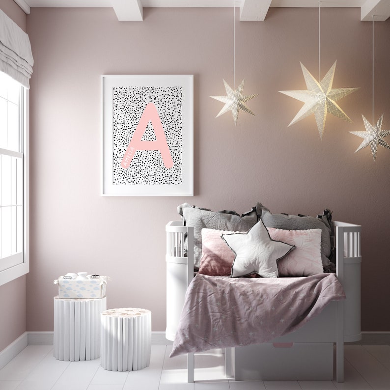 Custom initial print name printable personalised first name | Etsy