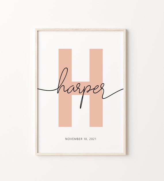Custom Initial Print Name Printable Personalized Name Print - Etsy