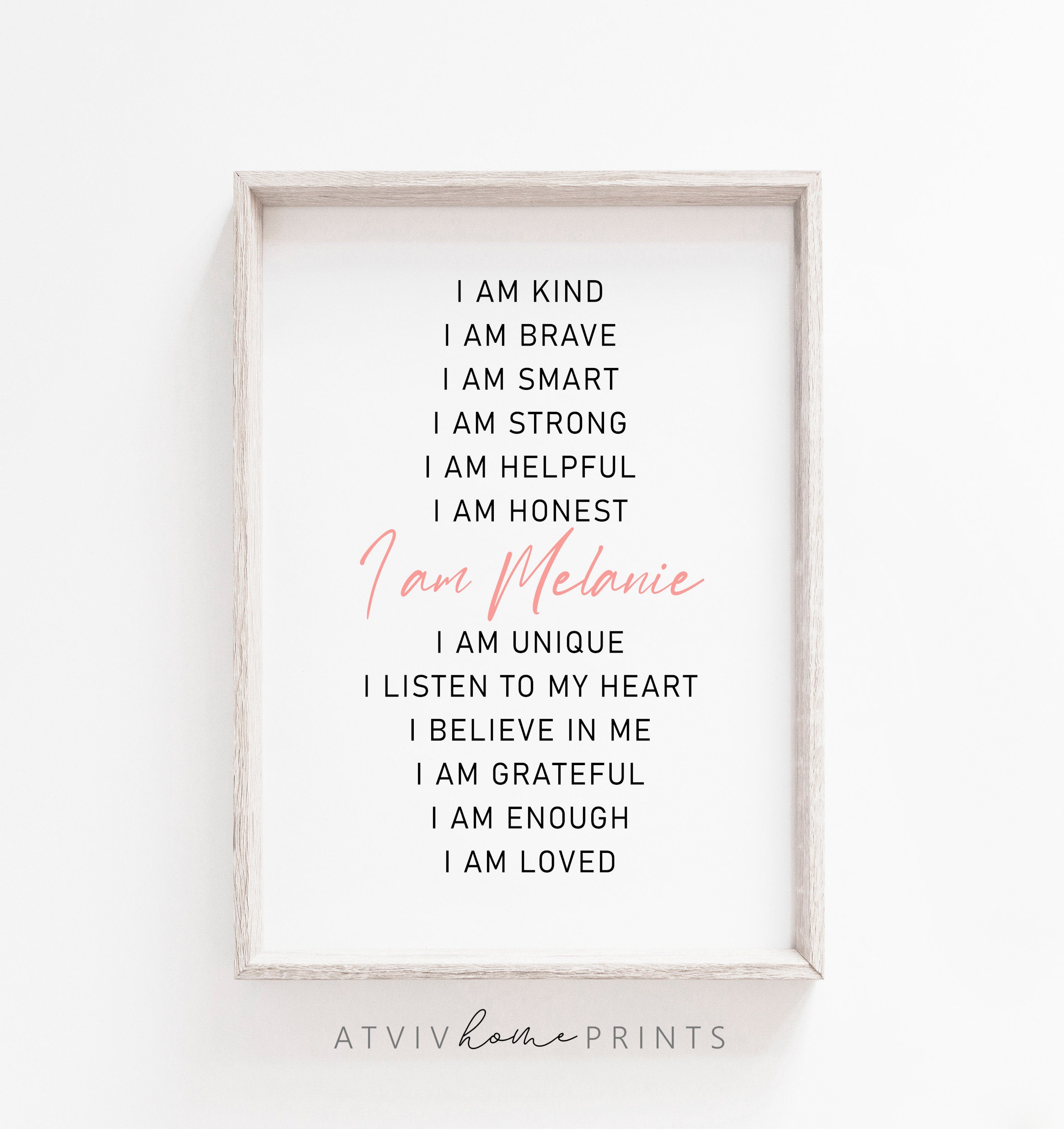 Affirmations Print Custom Affirmations Affirmations for | Etsy