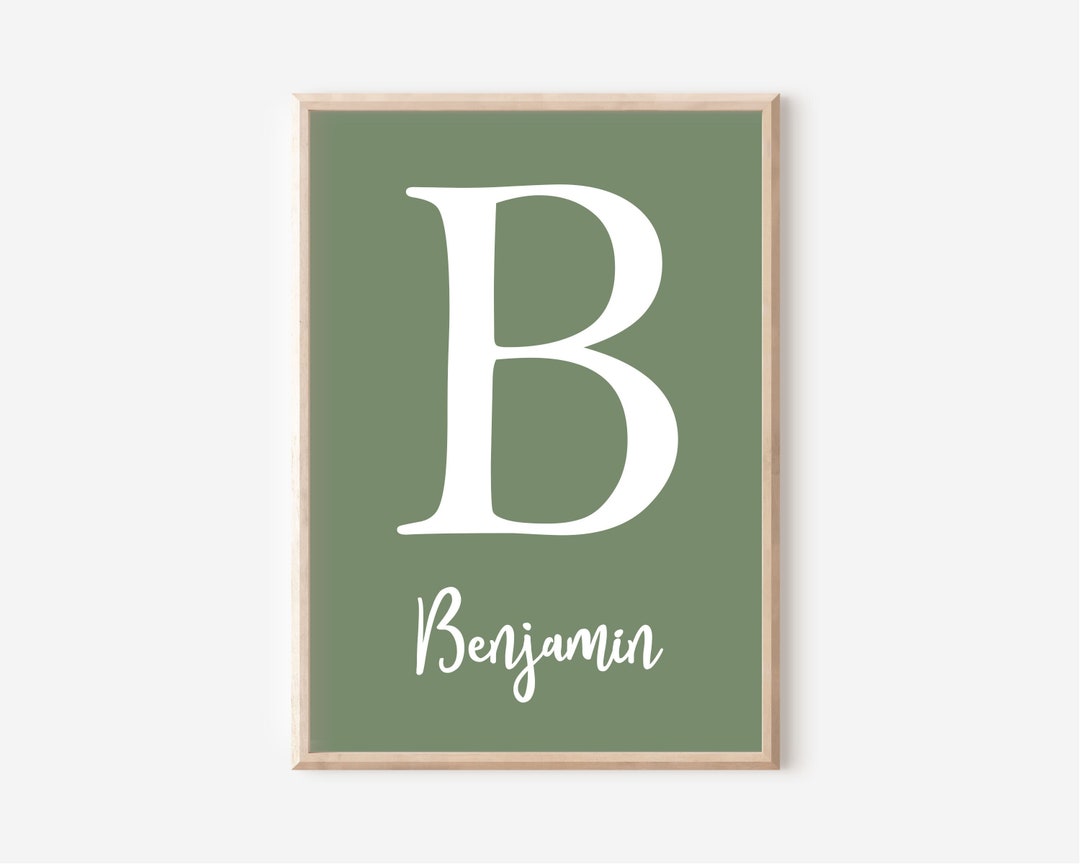 Custom Initial Print, Name Printable, Personalised Name Print ...