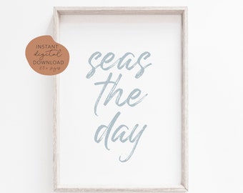 Seas the Day Sign | Etsy