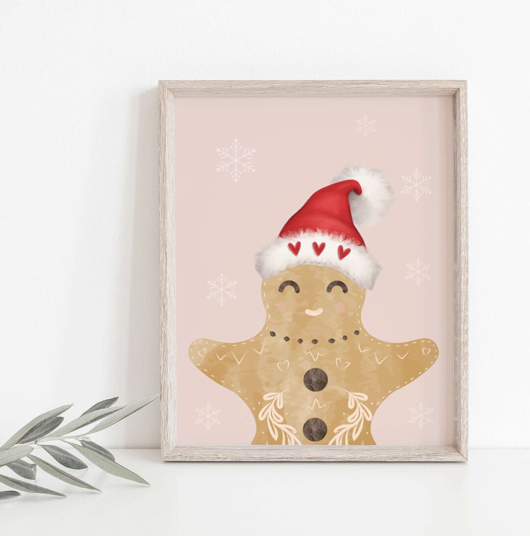 Gingerbread Man Print Gingerbread Christmas Print Christmas - Etsy ...