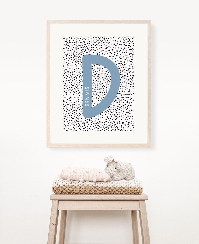 Custom initial print name printable personalised first name | Etsy
