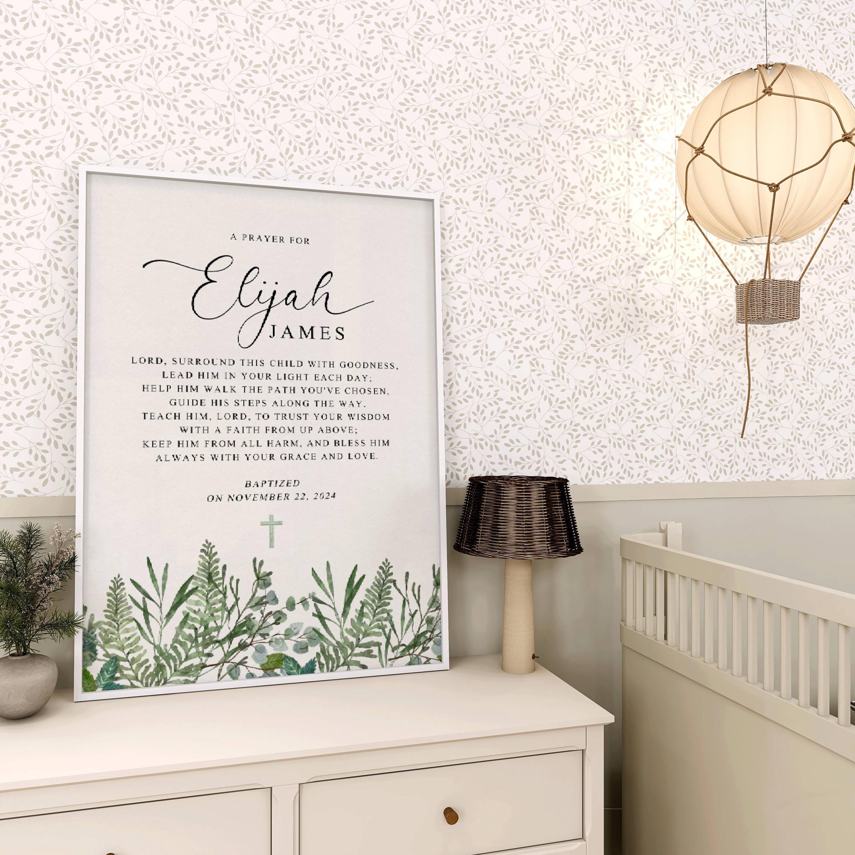 Baptism Print, Personalised Baptism Print, Custom Name Baptism Print ...