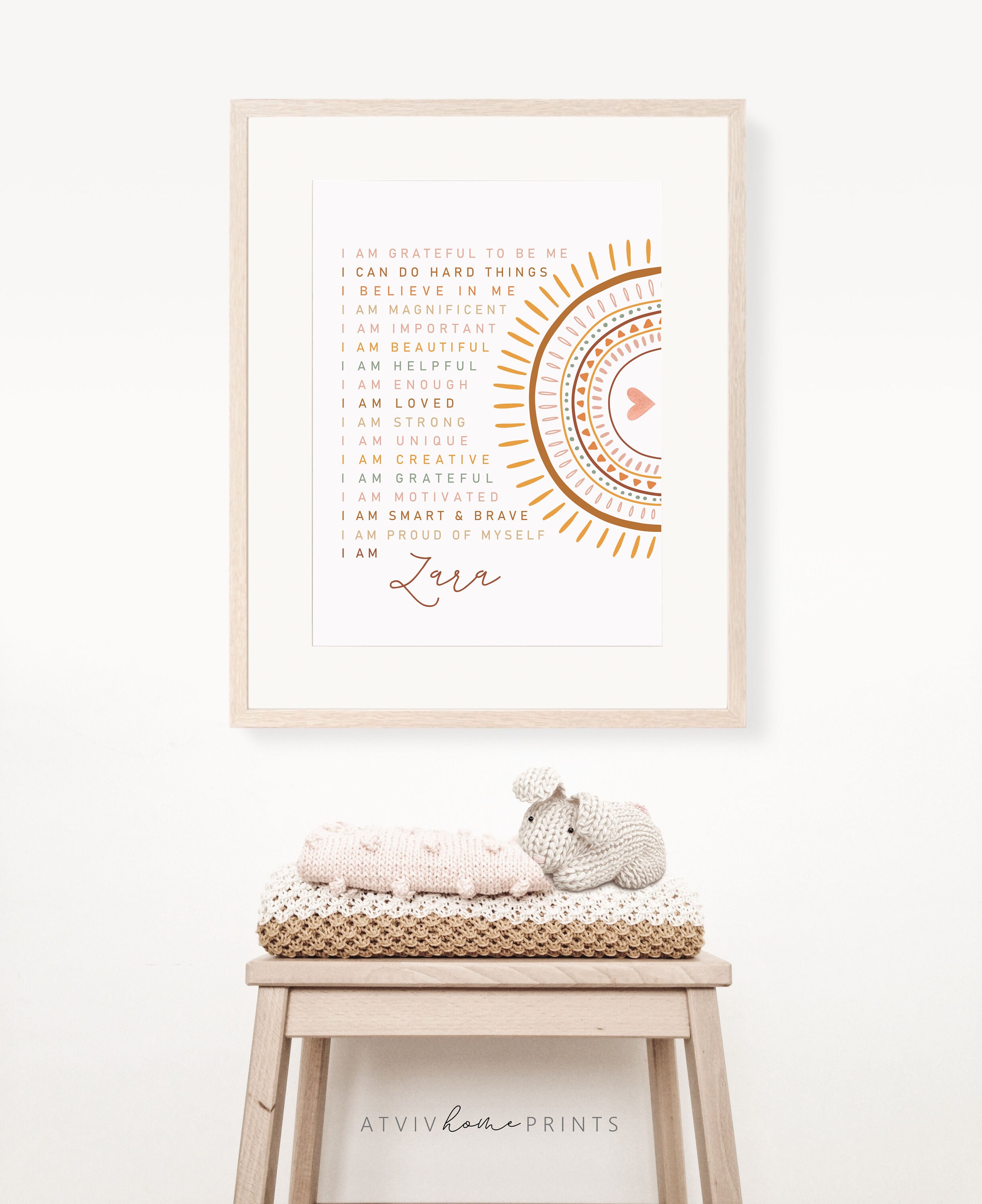 Boho Affirmations Print Custom Affirmations Affirmations for - Etsy