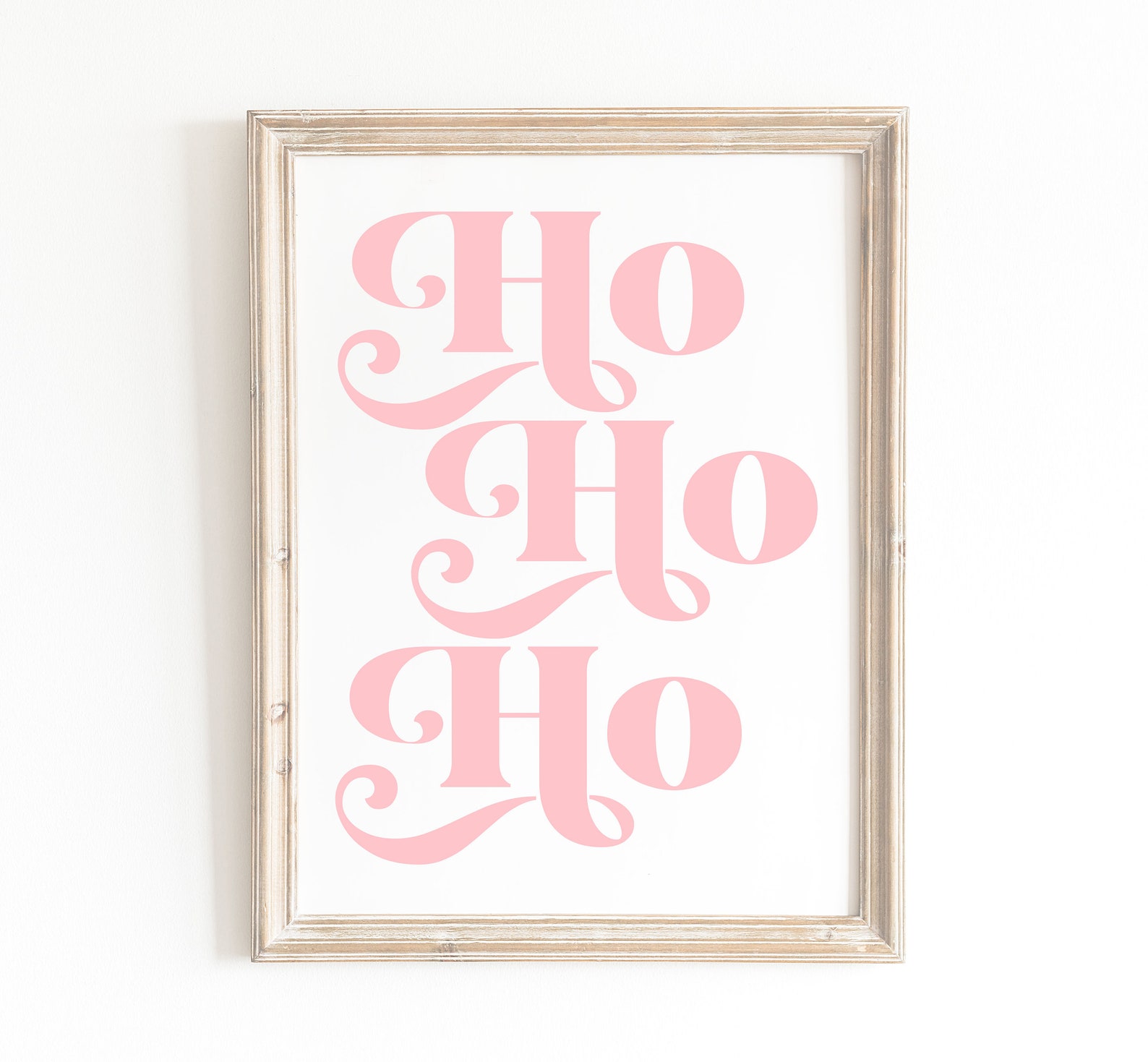Hohoho Print, Hohoho Printable, Pink Hohoho Print, Pink Christmas Print ...