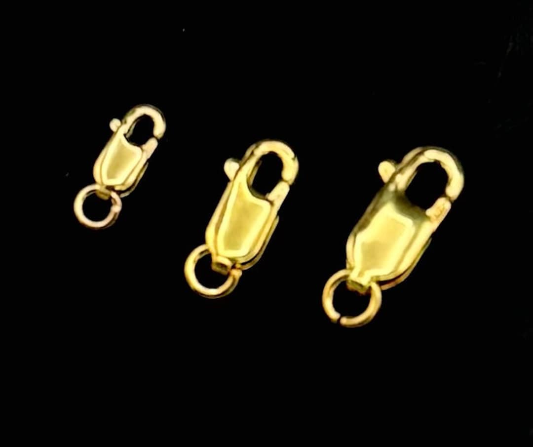 Bulk 14 Kt Gold Filled Clasps 8mm 12 Mm 14 Mm Flat Trigger Lobster Claw ...