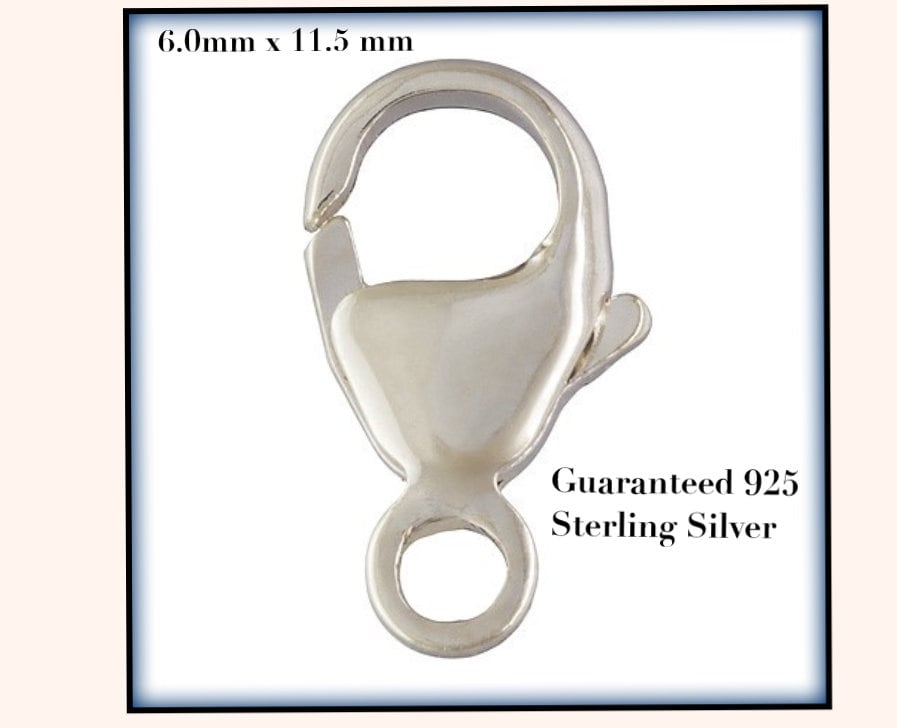 Bulk sterling silver clasps 6 mm x 11.5 mm oval trigger | Etsy