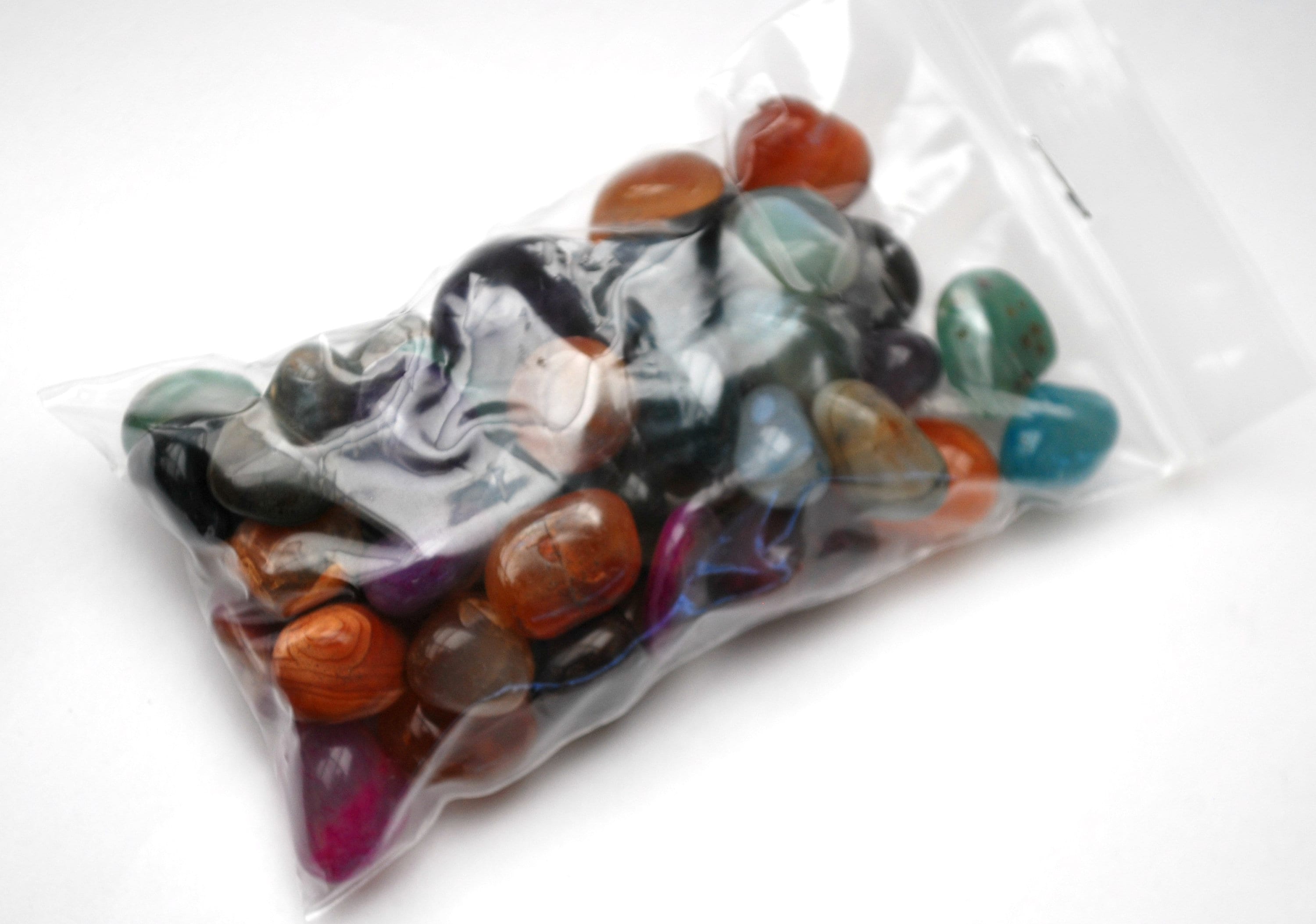 Tumbled Colored Gemstone Bag Agates Carnelian Gift - Etsy