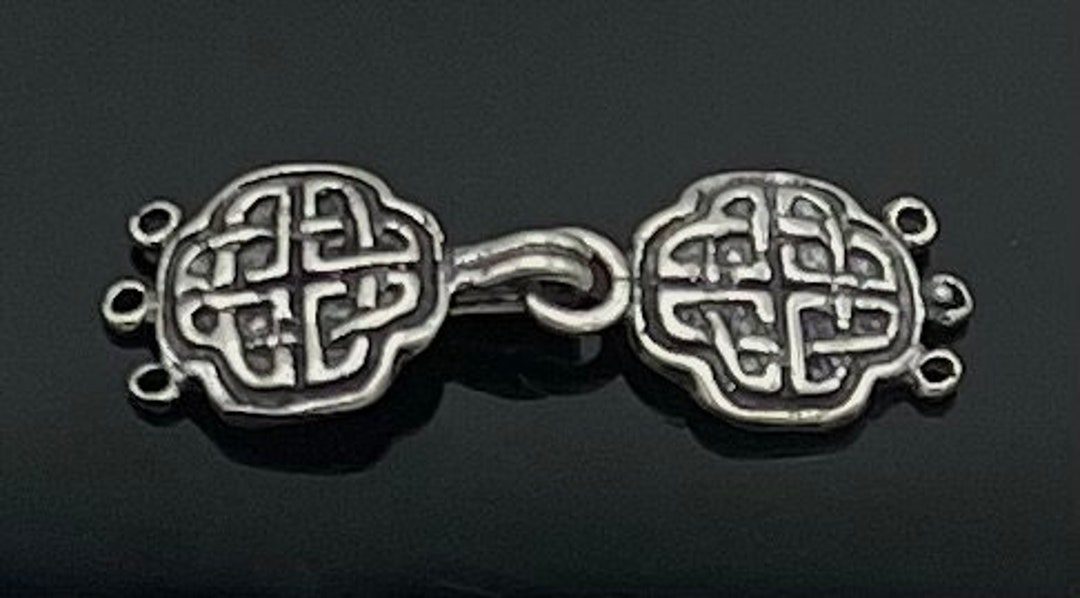 Sterling Silver Celtic Hook Clasp Jewelry Making Vintage Triple 3 ...