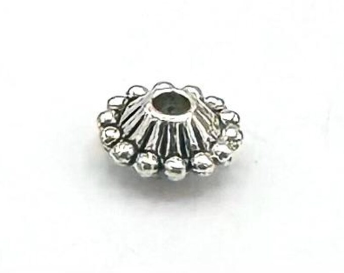 Sterling Silver Spacer Bead Pattern 11 Mm Southwestern Beads Jewelry ...
