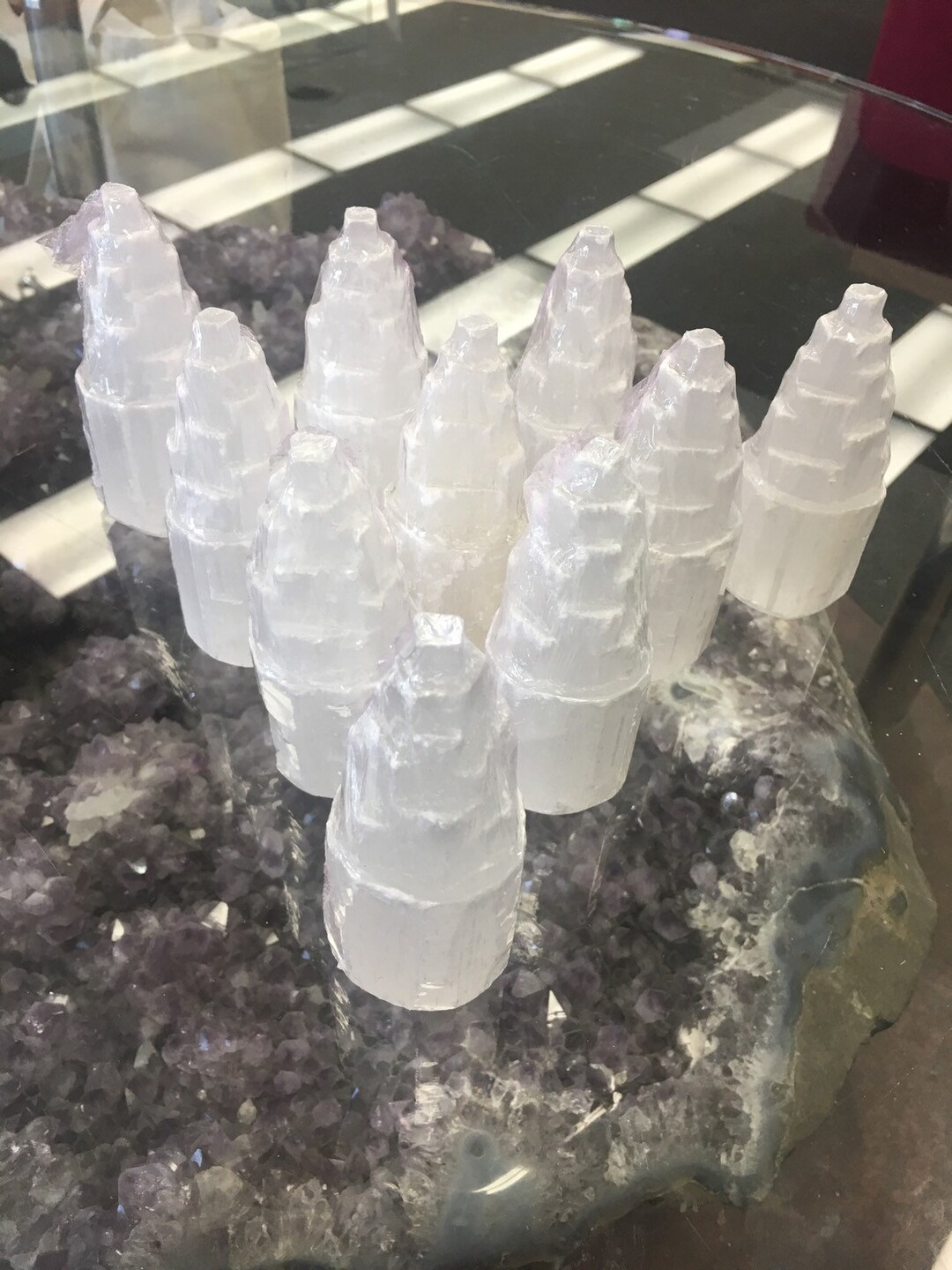 Bulk Selenite Towers Wholesale Selenite Towers Pack of 10 Selenite ...