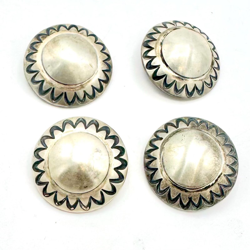 Silver Buttons - Etsy