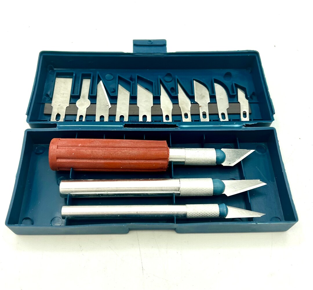 Craft Knife Set With Case Hobby Knife Boxed Set 16 Piece Tool Kit - Etsy
