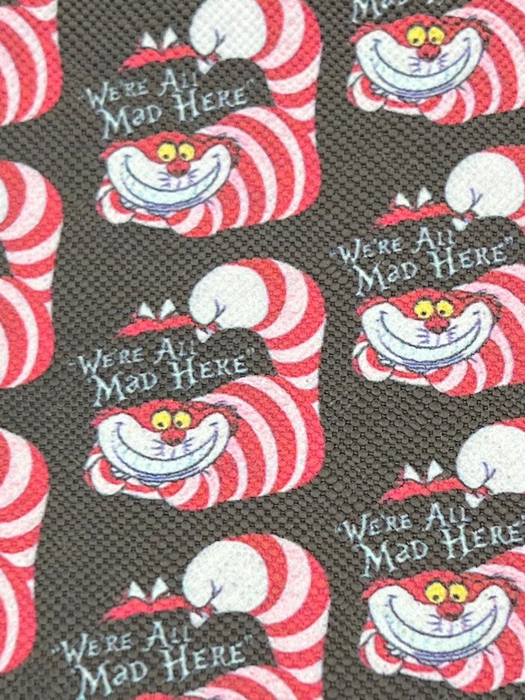 Custom Made Vinyl Mad Hatter Cat We Are Mad Here Water Resistant ...