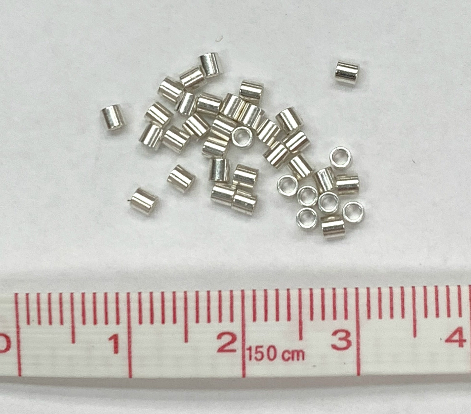 Sterling Silver Crimps Bead Tube 2 Mm X 2 Mm Jewelry Making - Etsy