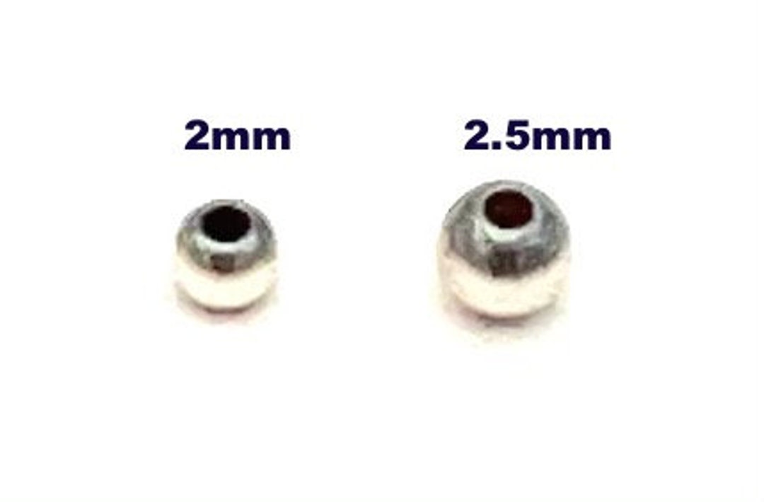 Small Sterling Silver Beads Navajo Round Pearl Smooth Southwestern ...