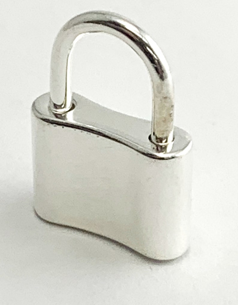Sterling Silver Pad Lock Clasps 14 Mm X 20 Mm Padlock Pendant - Etsy