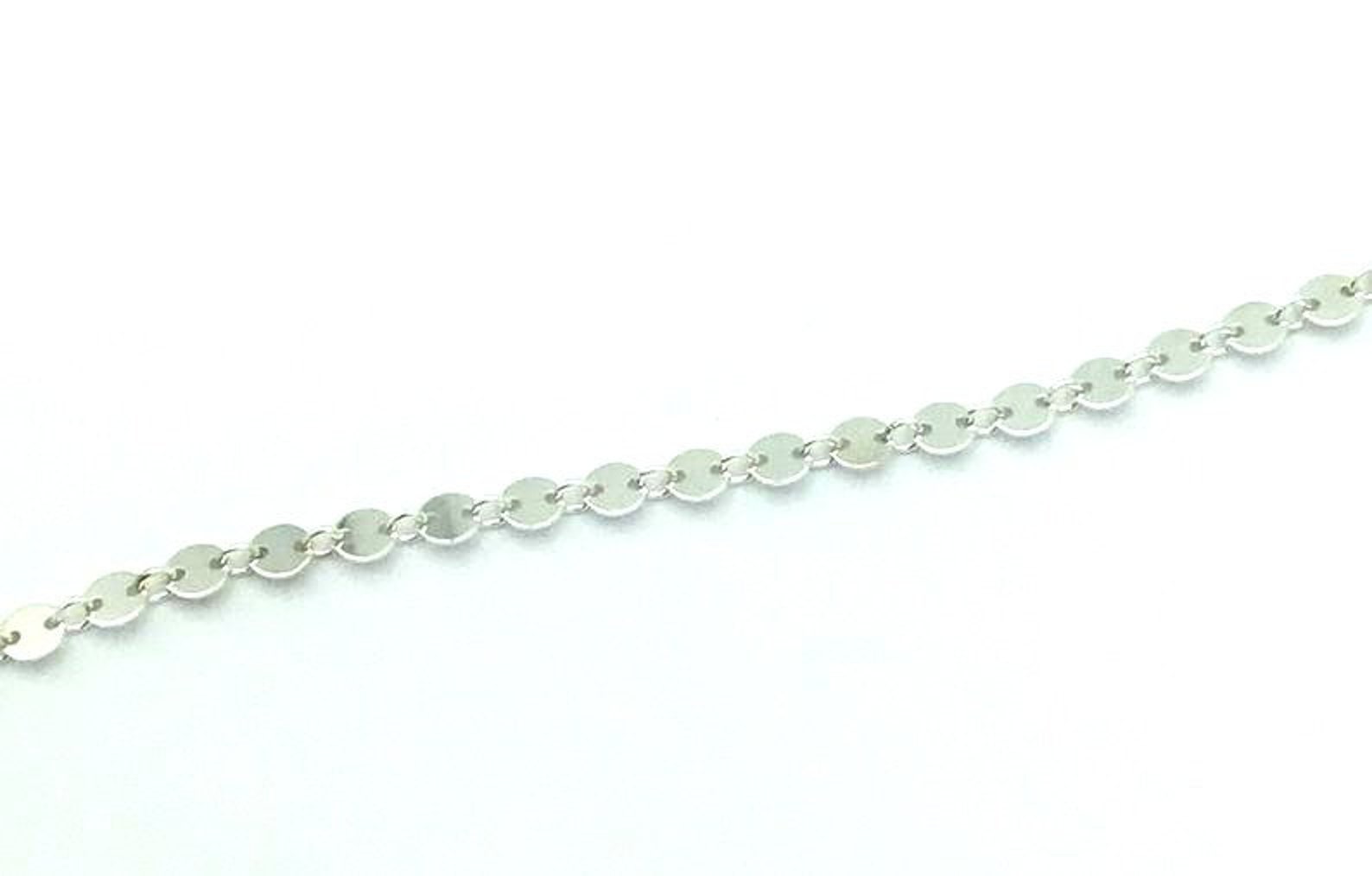 Sterling Silver Disk Chain by the Foot Circle Disk Wholesale - Etsy