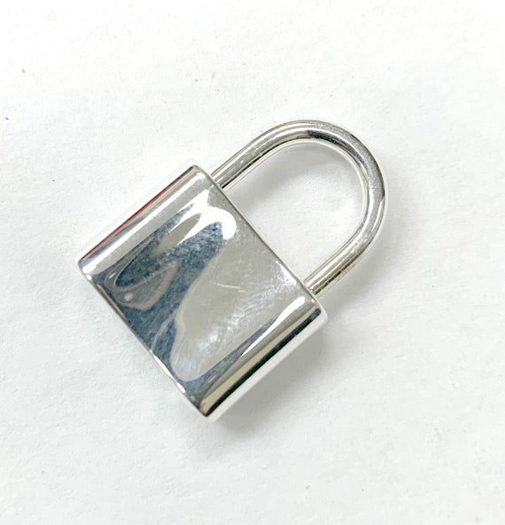 Sterling silver pad lock clasps 14 mm x 20 mm padlock | Etsy