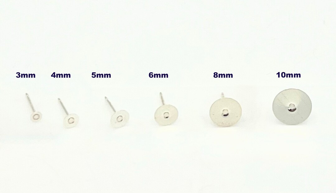 Sterling Silver Flat Pad Post Earrings Earrings Stud 925 Jewelry Making ...
