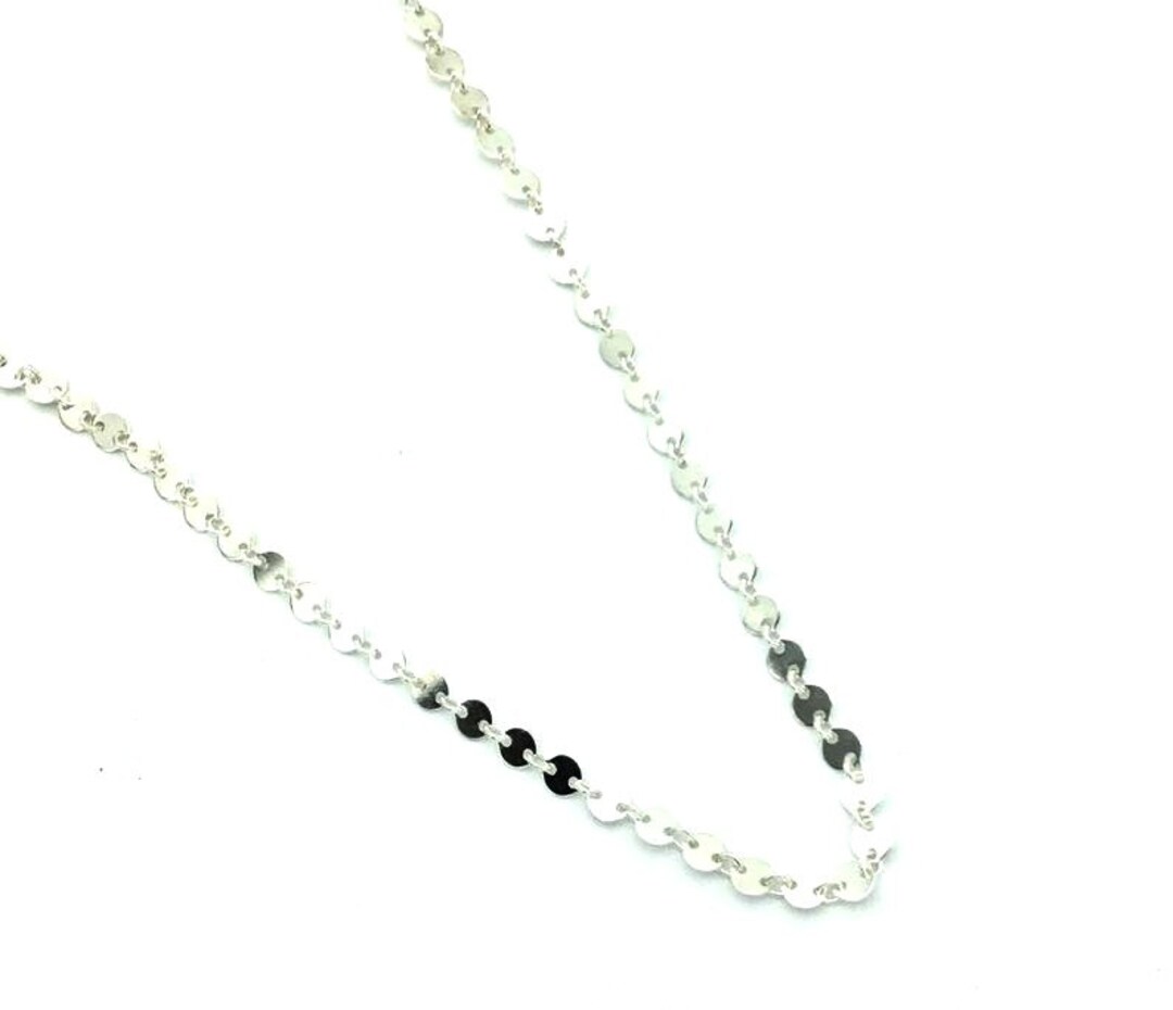 Sterling Silver Disk Chain by the Foot Circle Disk Wholesale Bulk ...