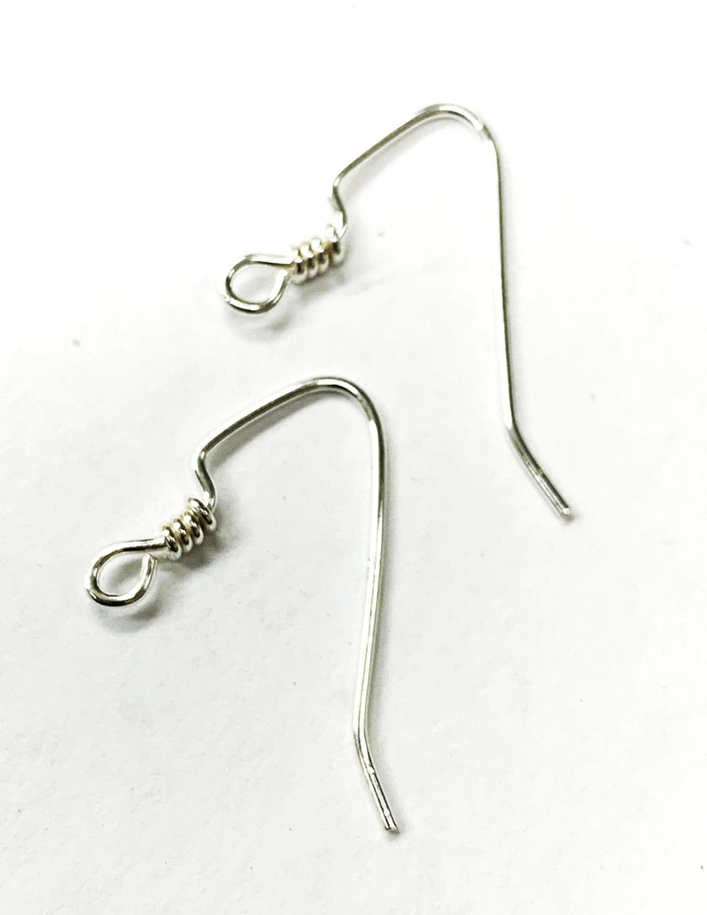 Sterling Silver Heavy Coil Ear Wires 20 Gauge 925 French Wire | Etsy