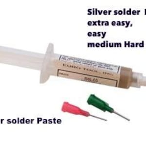 Silver and Copper SOLDER Paste Extra Easy , Easy Med Hard Syringe - Etsy