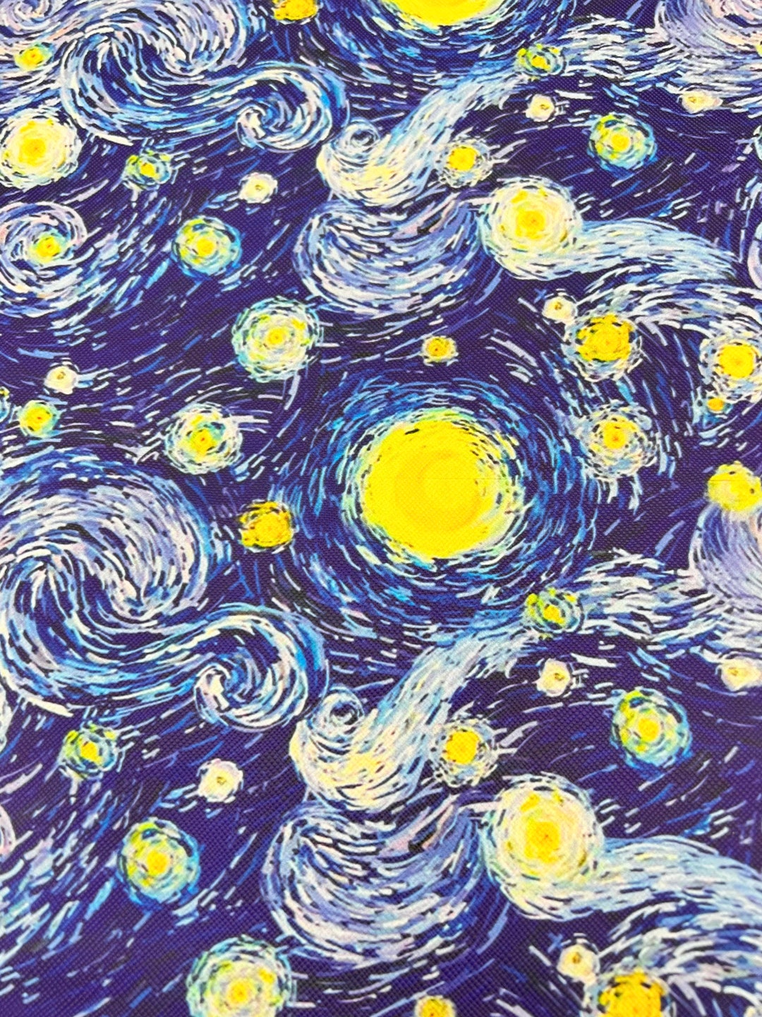 Custom Made Vinyl Starry Night Vincent Van Gogh Blue Yellow Moon Water ...