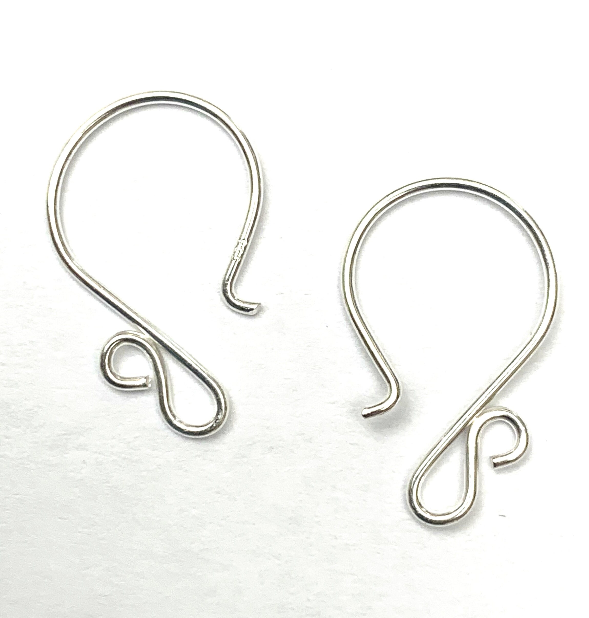 Bulk Sterling Silver Fancy Round Ear Wires With Hoop Ring 925 | Etsy