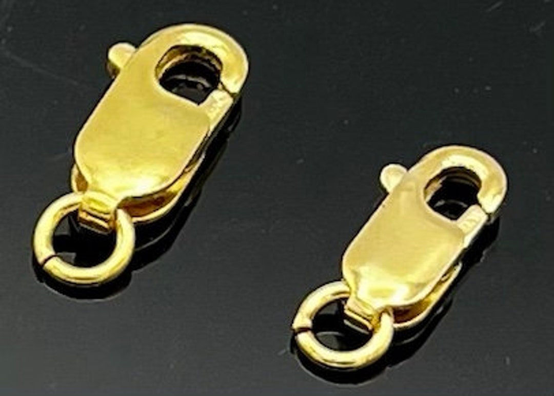 Bulk 14 Kt Gold Filled Clasps 8mm 12 Mm 14 Mm Flat Trigger Lobster Claw ...