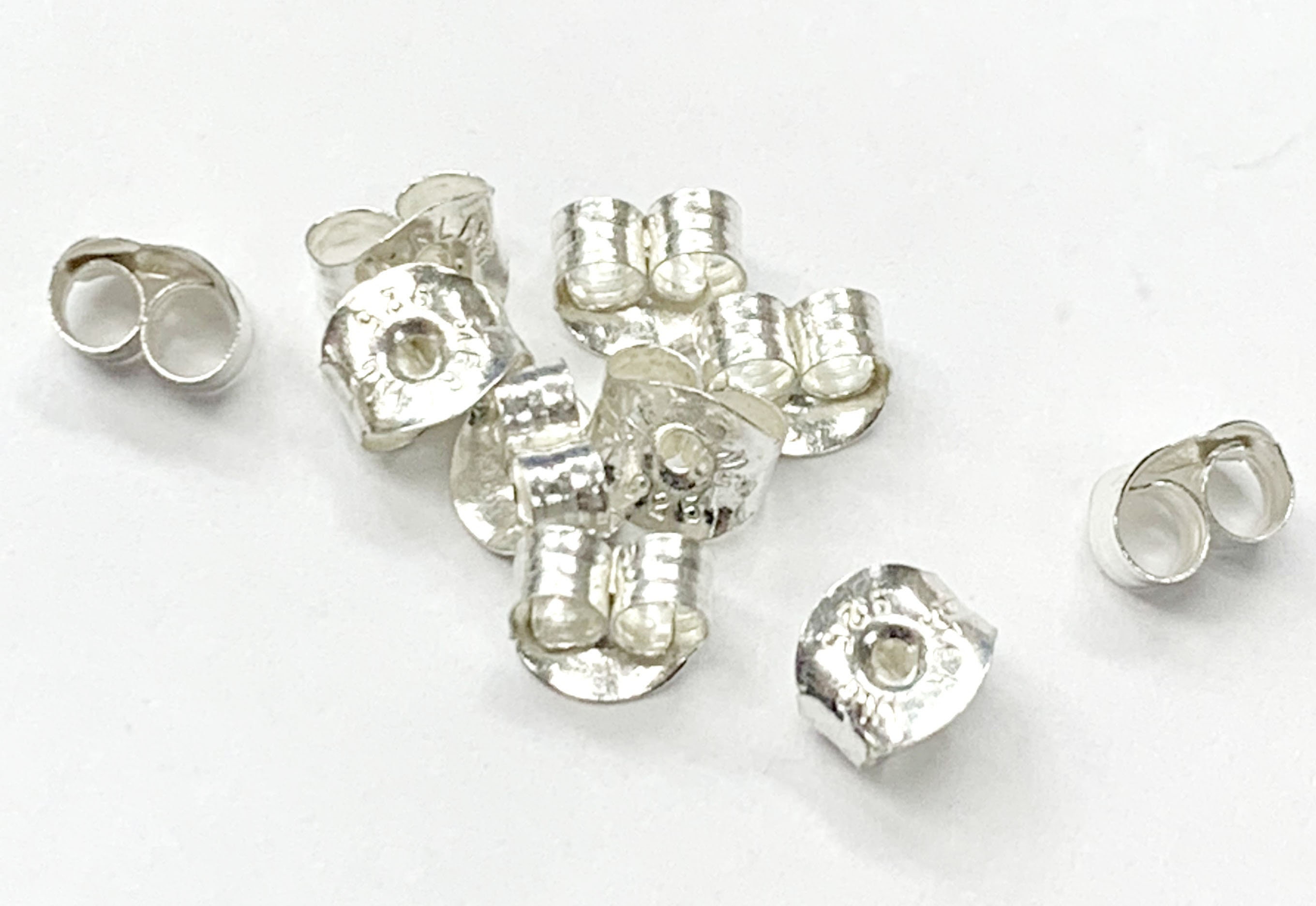 Sterling Silver Earring Backings 20 Pack 5.8 Mm for Pierced - Etsy