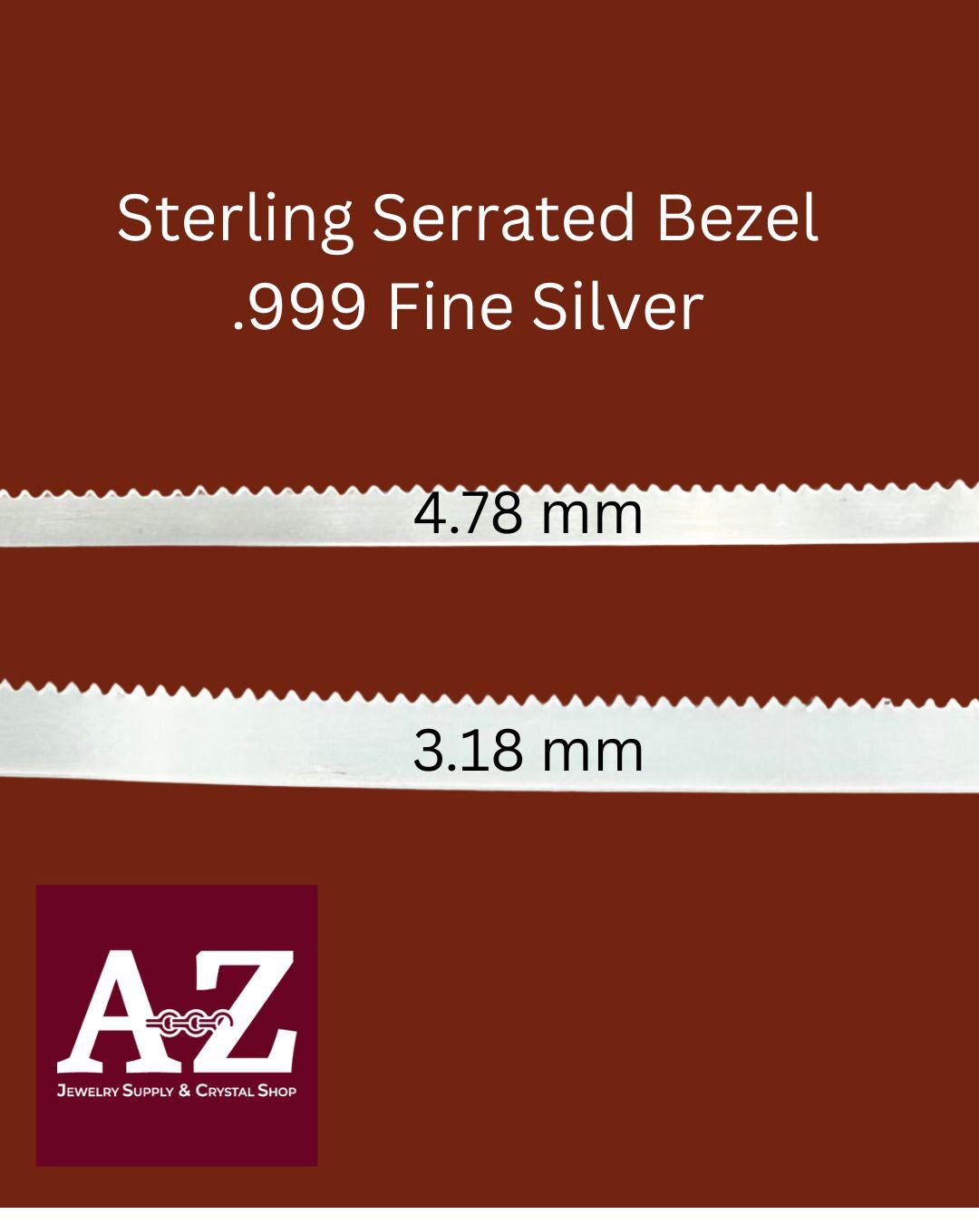 999 Fine Silver Serrated Bezel Wire Sterling Silver Gallery Wire ...