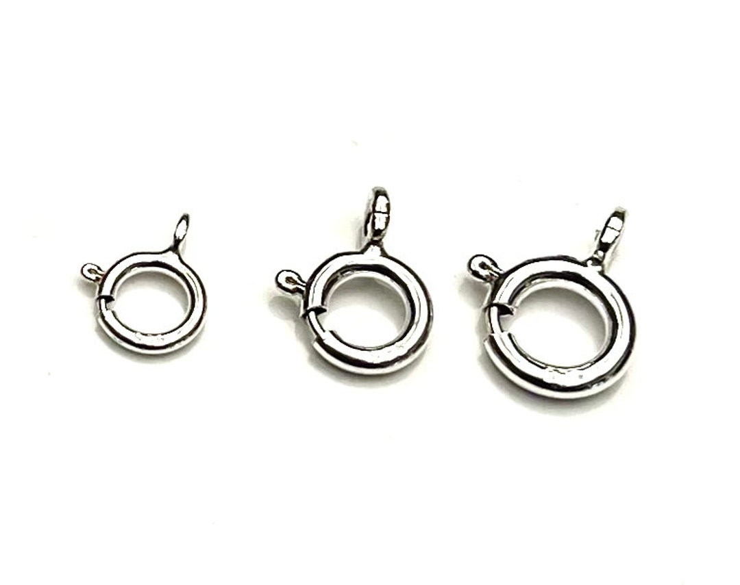 Sterling Silver Spring Clasps 5mm 6mm 7mm 8 Jewelry Making - Guaranteed ...