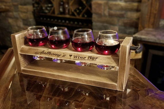 Wine Tasting Flight With Four 5.5oz Tasting Glasses - Etsy