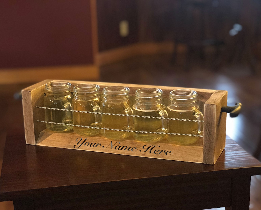 Unique Beer Flight Beer Tasting Flight Five 4.75oz Mini Mason Jars ...