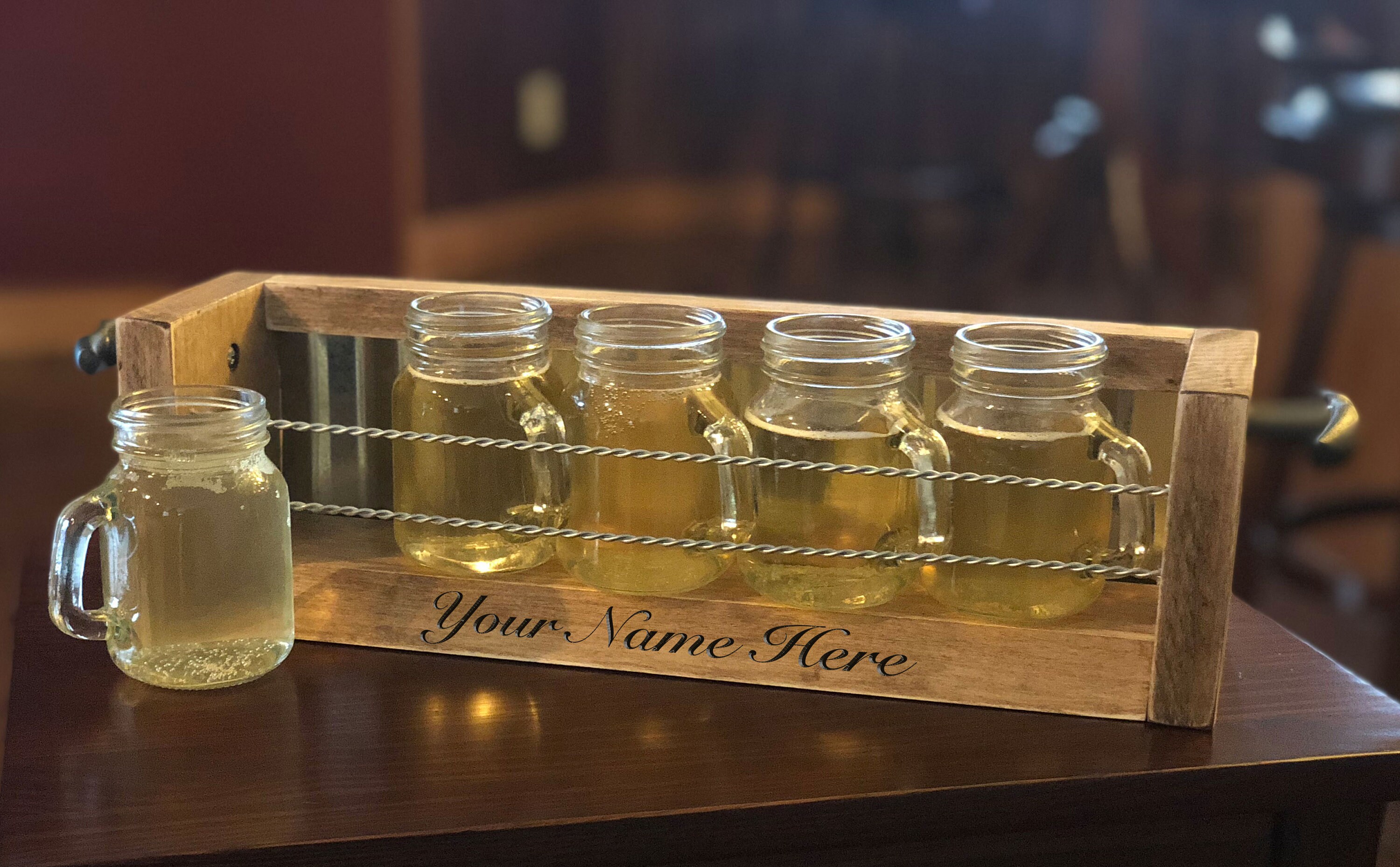 Unique Beer Flight Beer Tasting Flight Five 4.75oz Mini Mason Jars ...