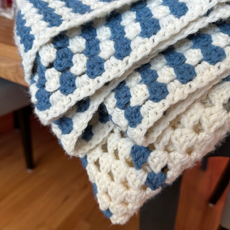 Blue Crochet Blanket - Etsy