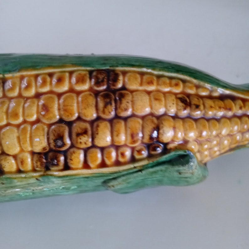 Antique Majolica Corn Flask - Etsy