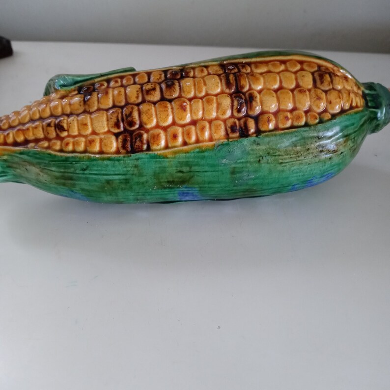 Antique Majolica Corn Flask - Etsy