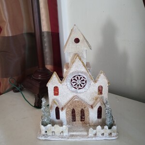 Large Putz Church Cathedral Vintage - Etsy