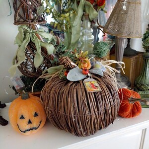Large Twig Pumpkin Centerpiece - Etsy