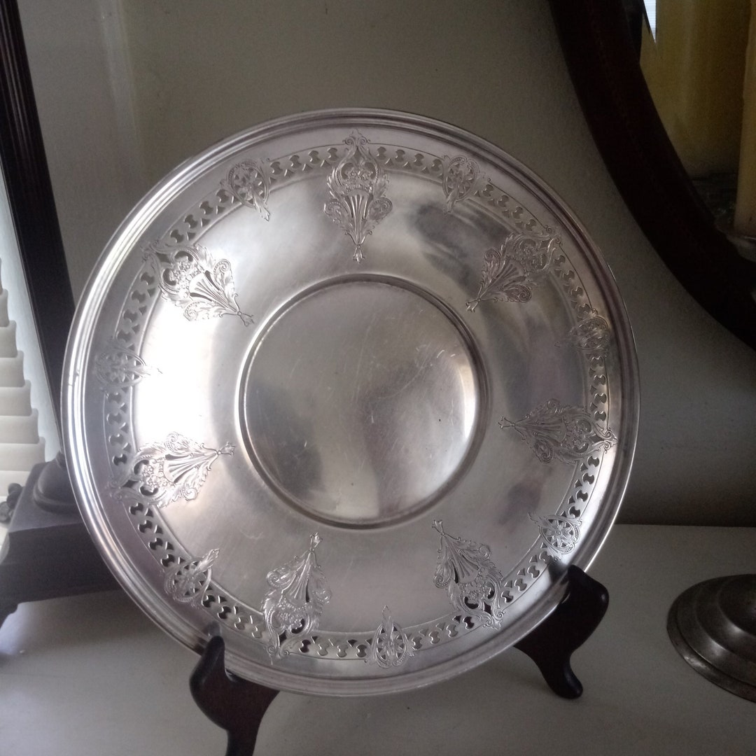Vintage Wallace Silver Plate Pierced Serving Tray - Etsy