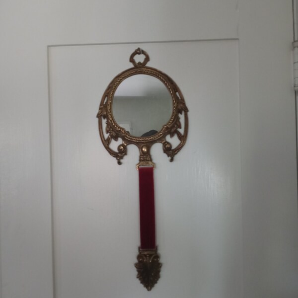 Brass Round Mirror - Etsy