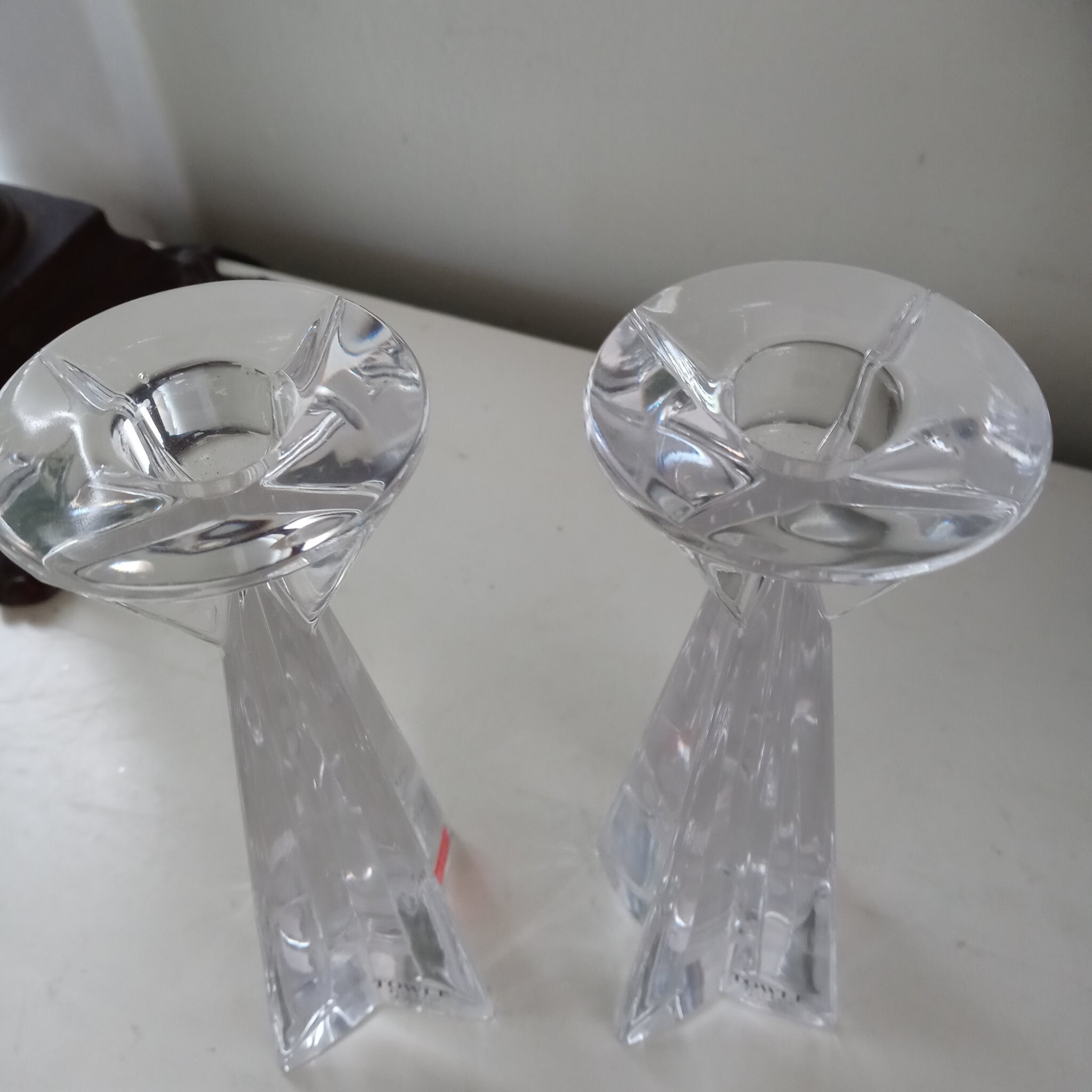 Towle Lead Crystal Glass Candlesticks - Etsy Canada