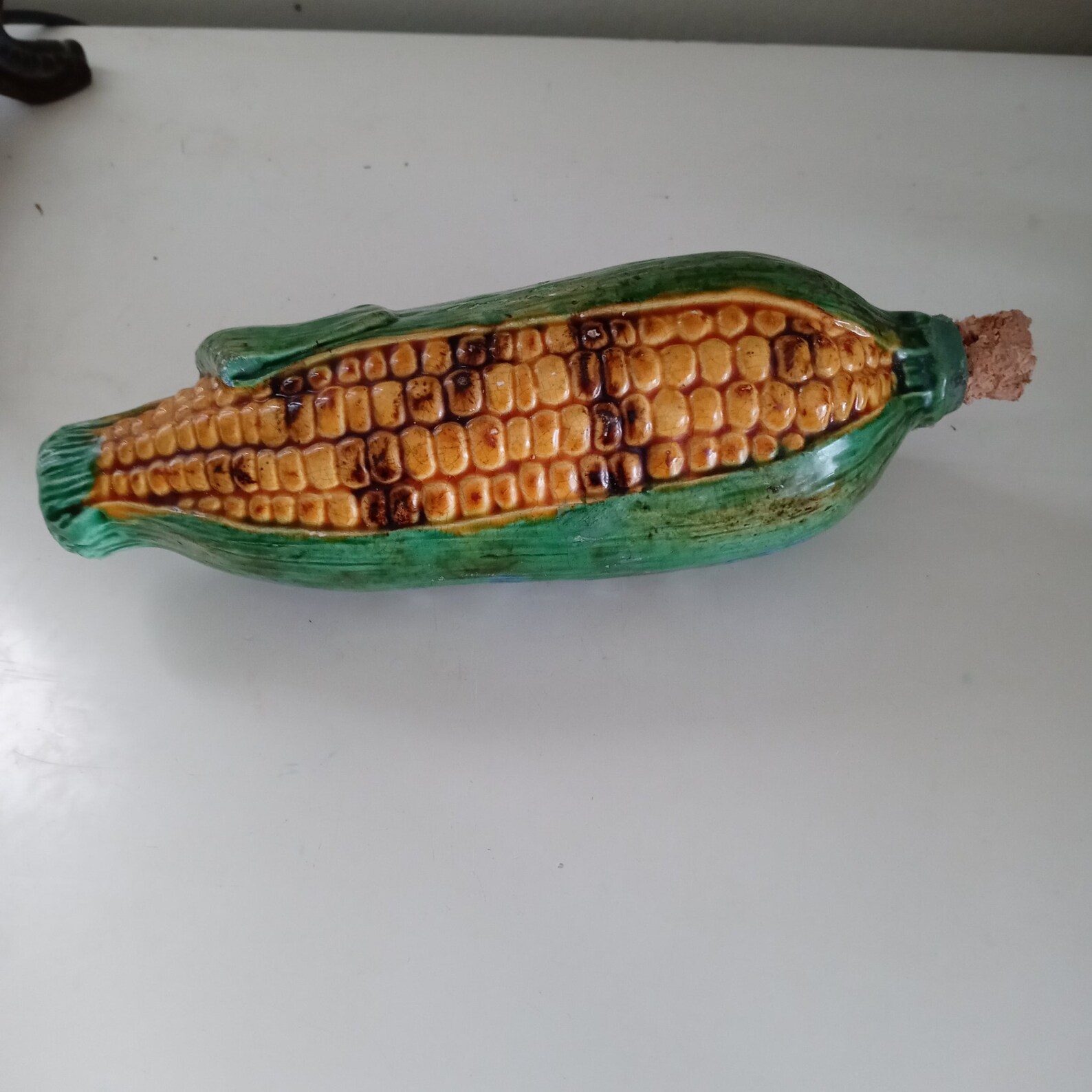 Antique Majolica Corn Flask - Etsy