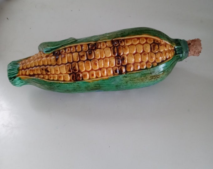 Antique Majolica Corn Flask - Etsy